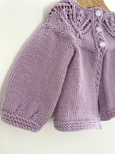 Ravelry: Lace Yoke Baby Cardigan pattern by Sharyn Armstrong