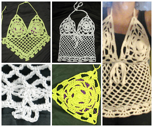 Ravelry: Bodacious Tatas Festival Top with Skulls pattern by Spider Mambo