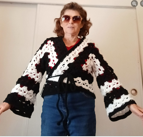 Ravelry: Creepy Skull Cropped Hexi Cardi pattern by Spider Mambo