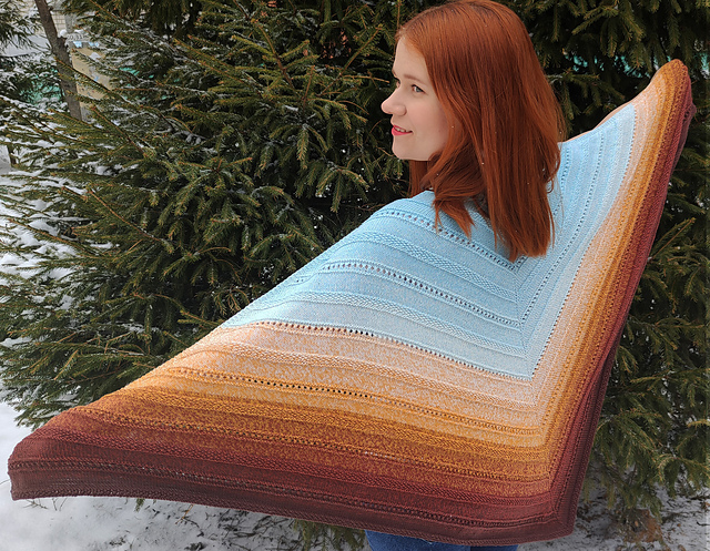 Ravelry: Simple Right Angle Shawl pattern by Polina Nametkina