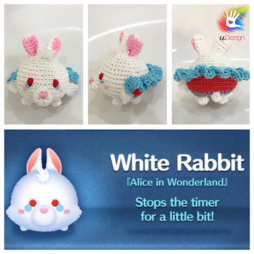 Ravelry: White Rabbit Tsum Tsum pattern by Ervinna Lee
