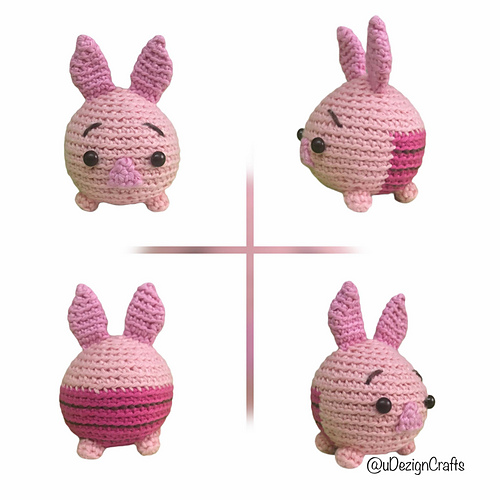 Ravelry: Piglet Tsum Tsum pattern by Ervinna Lee