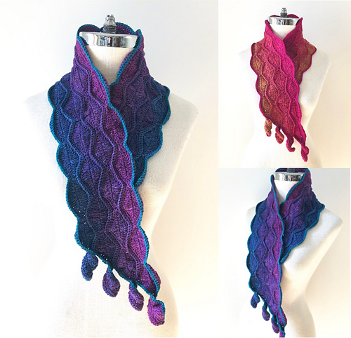 Ravelry: Elegant Leaves Scarf pattern by Valerie Baber
