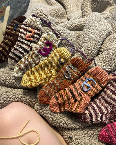 Ravelry: Yuletide Mini Sock Advent pattern by Vanessa Ewing