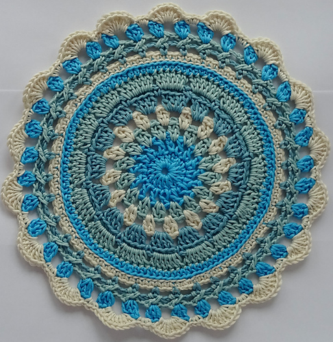 Ravelry: Lace and Texture Mandala pattern by Agrarian Artisan