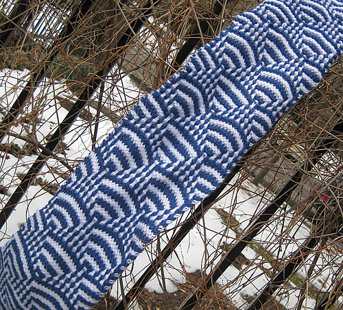 Ravelry: Faux Mitered Mosaic Scarf pattern by Sarah Burton