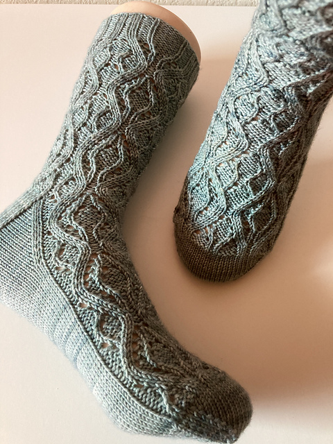 Ravelry: Reflecting Pool Socks pattern by verybusymonkey