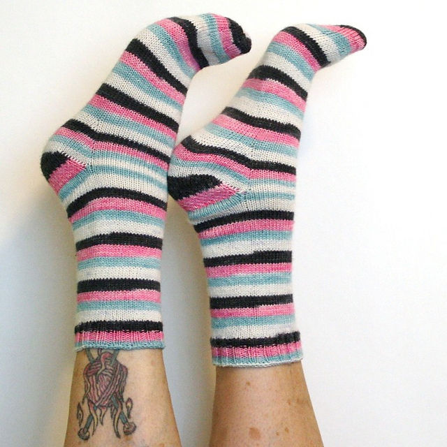 Ravelry: Round Toe, Heel Flap Heel pattern by Staci Perry