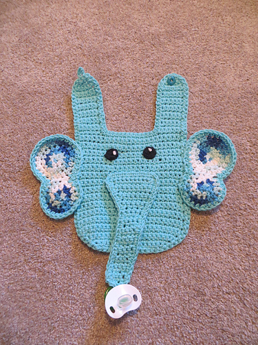 Ravelry: Elfie the Elephant Bib pattern by Jacqueline Victor