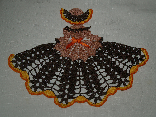 Ravelry: Autumn Crochet Doily Girl pattern by Valerie Fuller