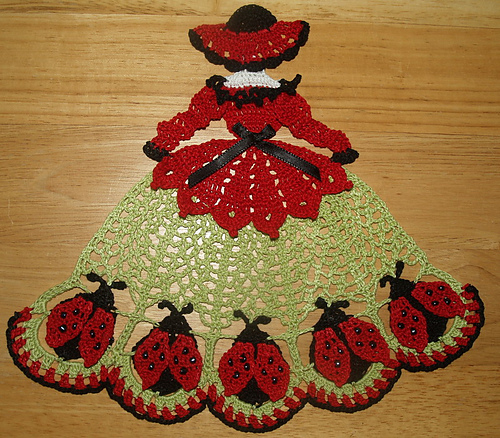 Ravelry: 4 Crochet Girl Doily Patterns -Ladybugs-Scottie Dogs-Horses ...