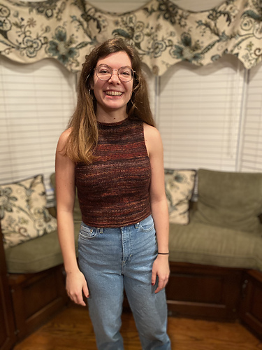 currently working on hannah singleton's roll-neck tank top and using ...