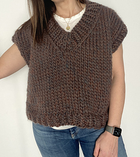 Ravelry: V Neck Oversized Vest pattern by Vanessa Cayton