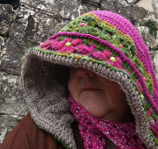 Ravelry: w00fdawg's Fancy Beaded Floraison Hood #51