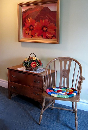 Ravelry: Knitted Chair Pad pattern by Evelyn Ward