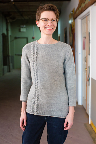 Ravelry: Single Cable Pullover pattern by Ann Weaver