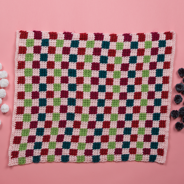 Ravelry: Tunisian Checkerboard Throw pattern by Miroslava Mihalkova