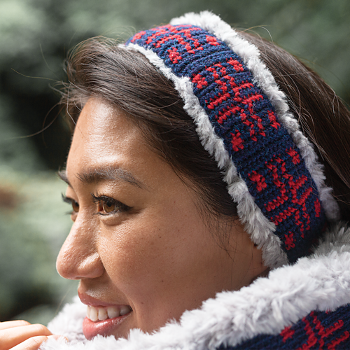 Ravelry: Crossings Earwarmer, Cowl and Mitts pattern by Ruth Nguyen