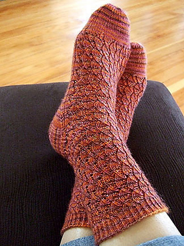 Ravelry: Child's First Sock in Shell Pattern pattern by Nancy Bush