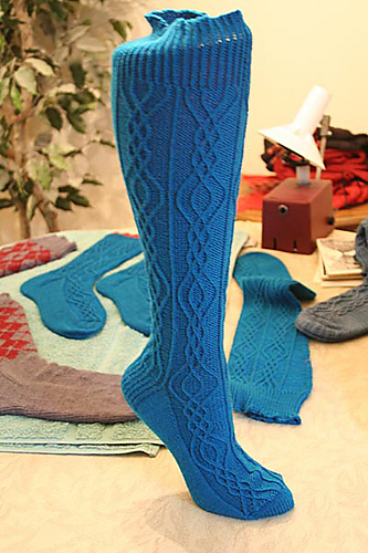 Ravelry: Wrought Iron Socks and Kneesocks pattern by Wendy D. Johnson