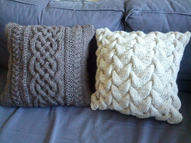 Ravelry: westiefreak05's Chunky Cable Knit Braided Pillow