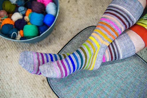 Ravelry: Painting Rainbows Socks pattern by Stephen West