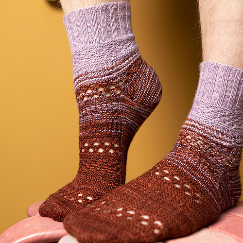 Ravelry: Mingling Daisies Socks pattern by Stephen West