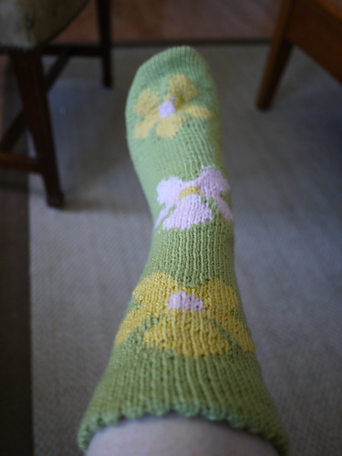 Ravelry: Flower Power Socks pattern by Margie Mitchell