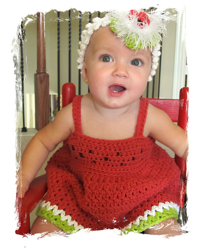 Ravelry: sWeeT WaTErMeLOn bABy SuNDreSS pattern by Jane Delcambre