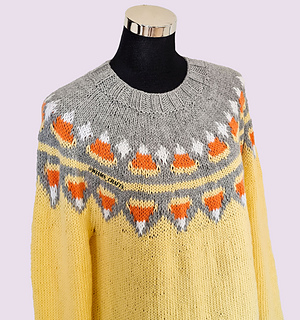 Ravelry: Candy Corn Sweater (Adult) pattern by Wiam's Crafts