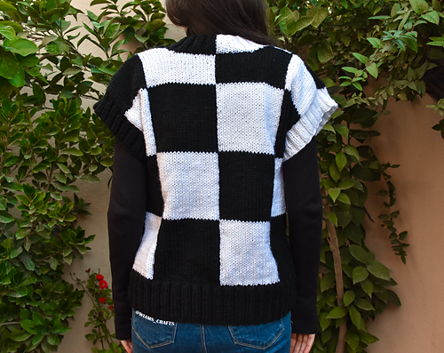 Ravelry: Wednesday Checkered Vest pattern by Wiam's Crafts