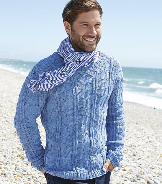Ravelry: Men's Denim Jumper pattern by Woman's Weekly