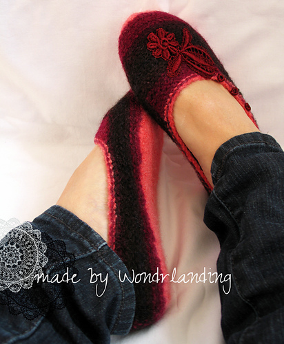 Ravelry: Ruffled Flats pattern by Lise-Anne Michel