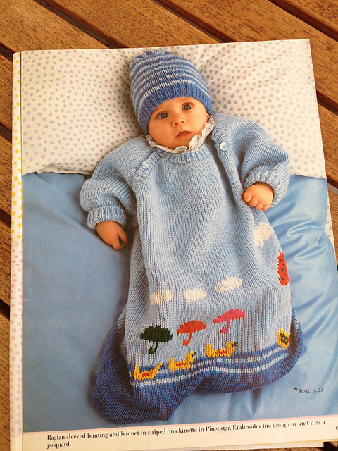 Ravelry: Bunting and Hat, No.7 pattern by Pingouin