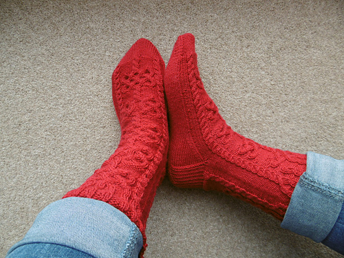 Ravelry: Geese in the Bog Socks pattern by Luise O'Neill