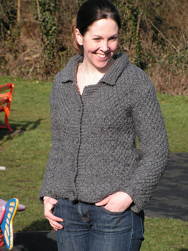 Ravelry: 97-2 Tailored cardigan in Moss stitch pattern by DROPS design