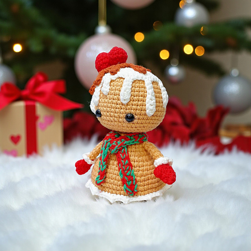 Ravelry: Christmas Tree Ornament Snowman & Gingerbread pattern by ...