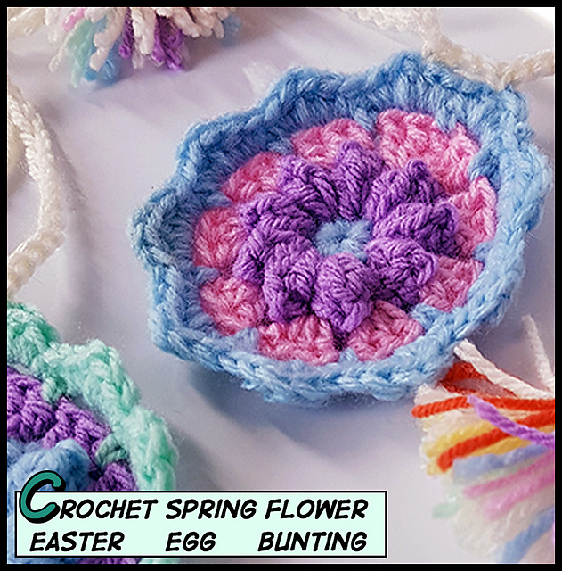 Ravelry: Crochet Spring Flower Easter Egg Bunting pattern by Lindsay ...