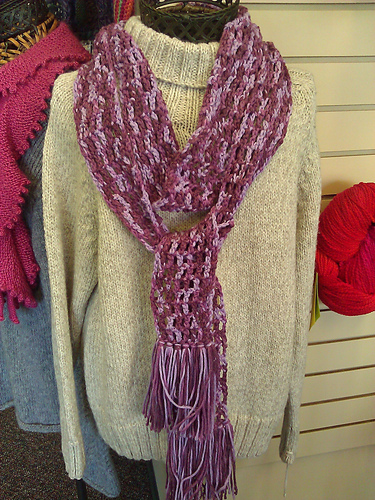 Ravelry: Simple Crochet Mesh Scarf pattern by Laura Krzak