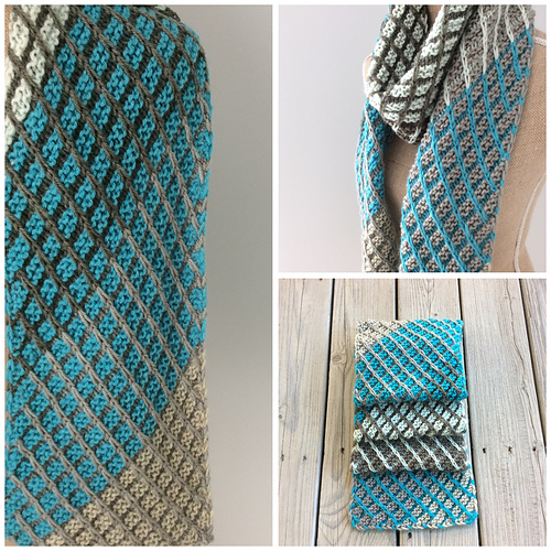 Ravelry: Radiant Gradient Bias Scarf pattern by Susan Ashcroft