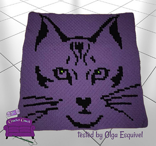 Ravelry: Cat Face Small Afghan C2C pattern by Kim Latshaw