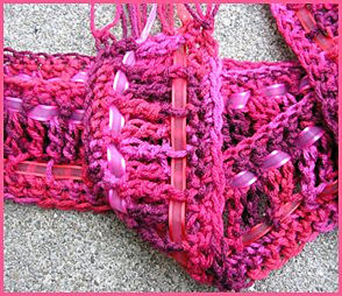Ravelry: Crocheted Ribbon Scarf pattern by Tiffany Hixon