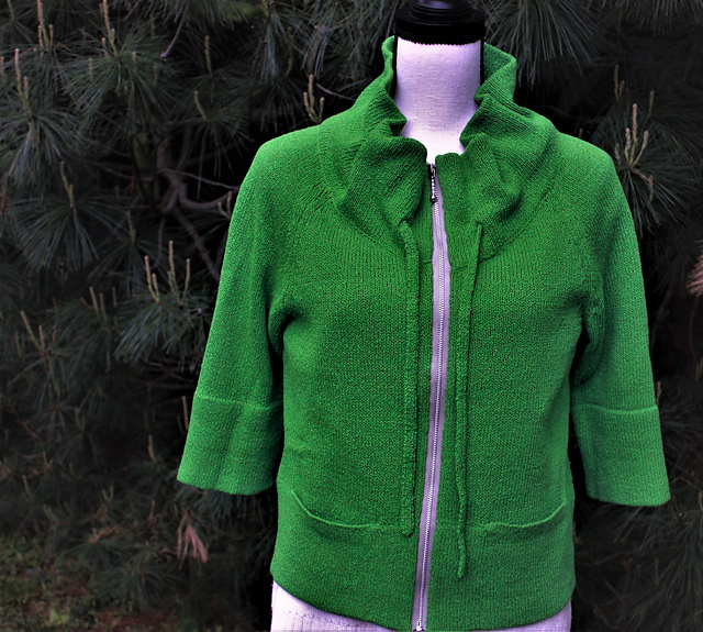 Ravelry: Fancy Funnel Neck Cardigan pattern by Yanna Ostrovskiy