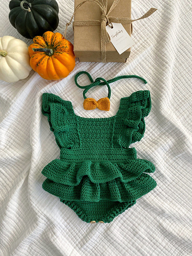 Ravelry: Baby Girl Ruffle Romper pattern by Yarn and Dreams