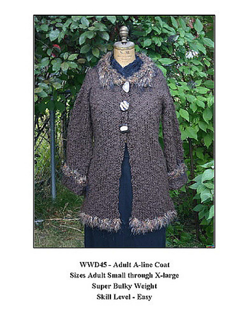 Ravelry: A-Line Coat pattern by Cathy Pipinich