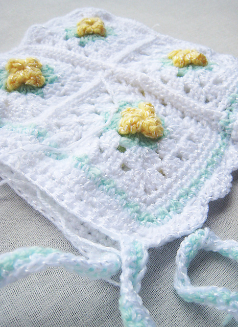 Ravelry: Baby Granny Square Bonnet pattern by Lana Corey