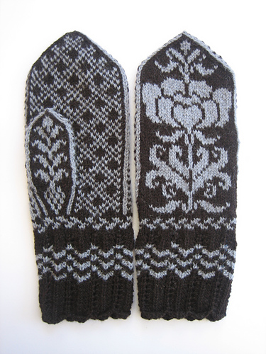 Ravelry: Midwinter Rose Mittens pattern by Marit Trudvang