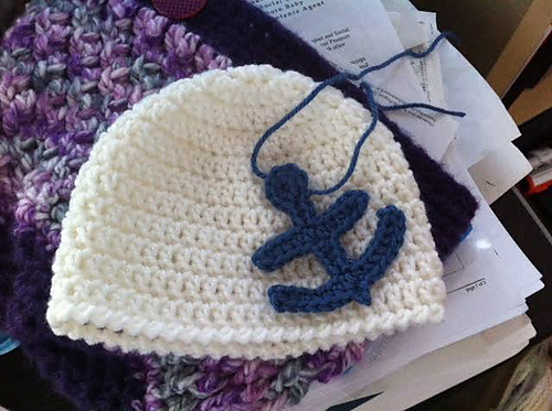 Ravelry: No-Cut Anchor Applique pattern by Nanette Cornish