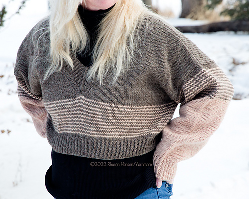 Ravelry: Well Worn Cropped Sweater pattern by Sharon Hansen