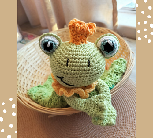 Ravelry: Prince Ribbit Frog lovey pattern by Yarn over with Natasha Smuts